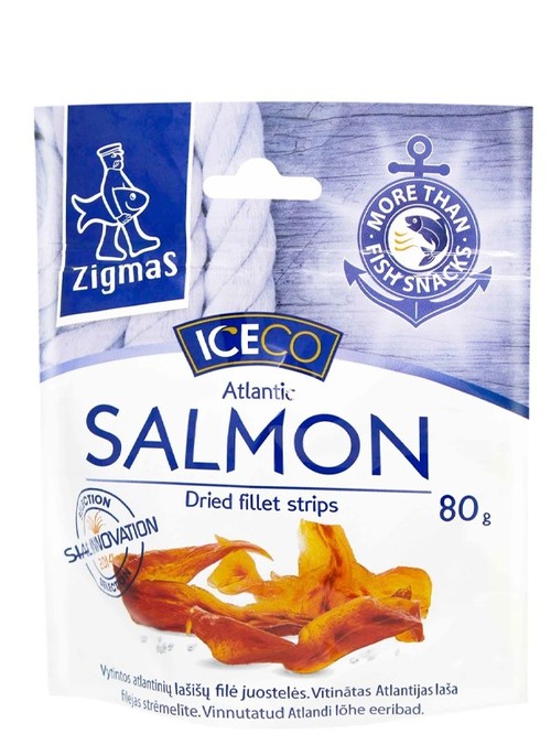 Iceco fish Zigmas купити в'ялений лосось 80г | OKwine