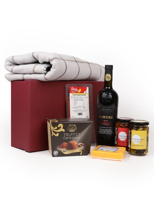 Набір купити вино Аймоне Россо з сиром, вирізкою та оливками | OKWINE